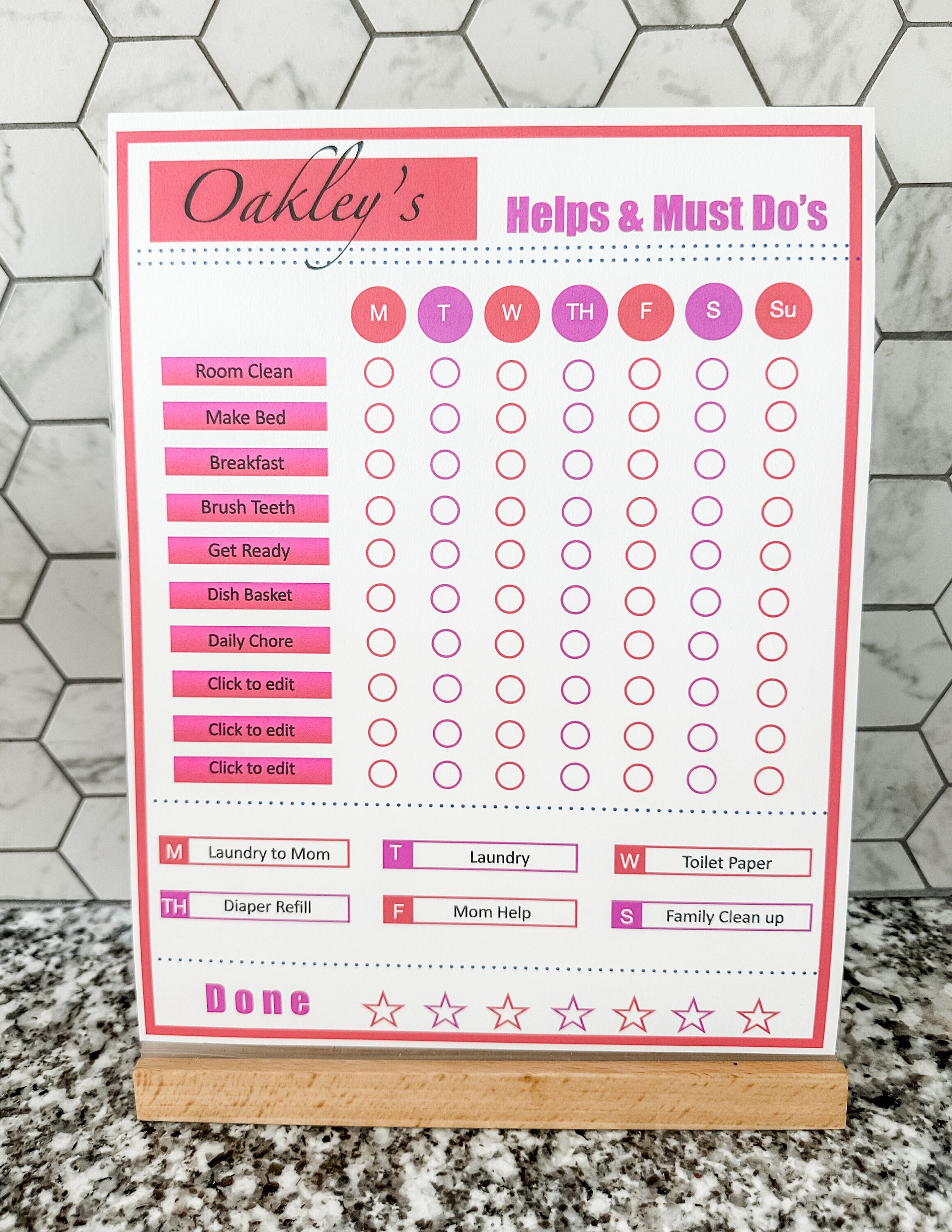 Customizable Chore Charts - Etsy