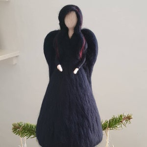 Gothic Christmas Tree Angel, Tree Topper, Christmas Ornament, Needle ...