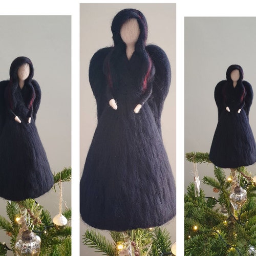 Gothic Christmas Tree Angel Tree Topper Christmas Ornament - Etsy