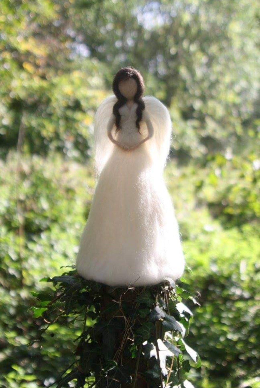 Needle Felt Christmas Tree Angel, Memorial Angel, Angel Tree Topper ...