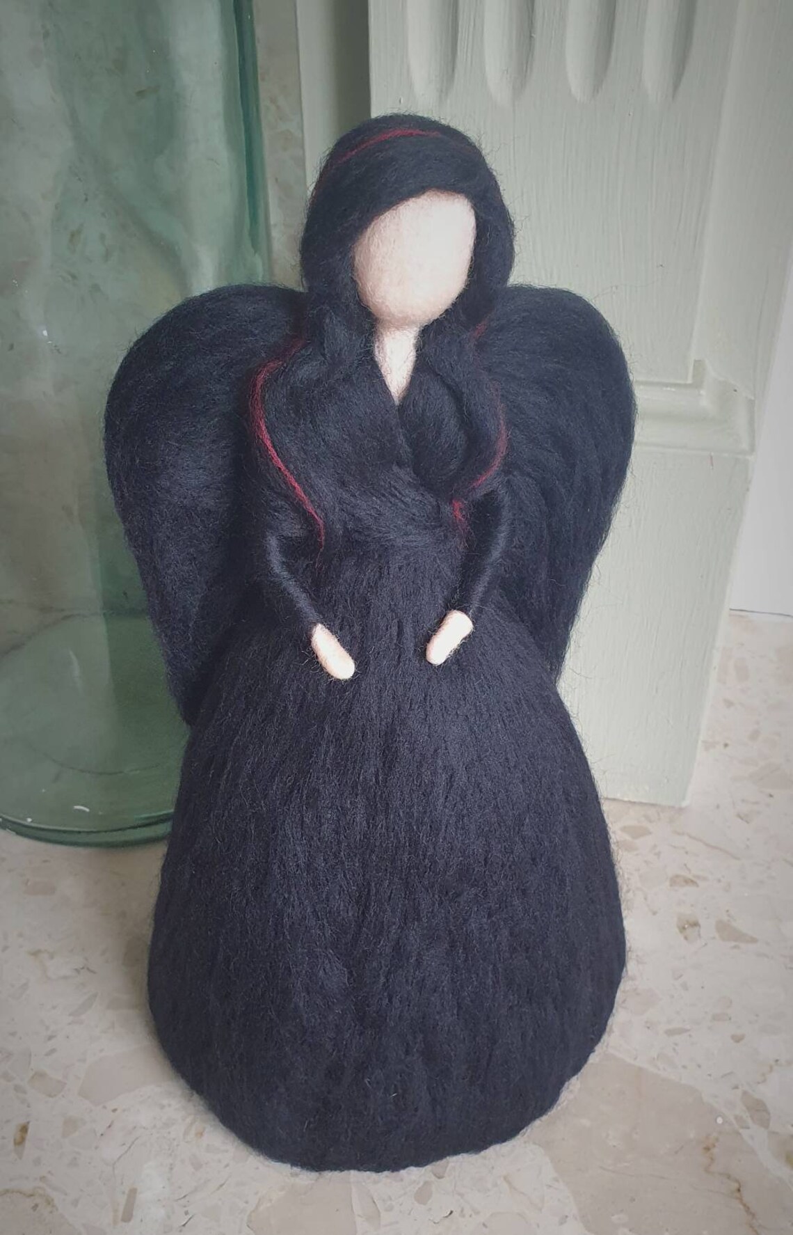 Gothic Christmas Tree Angel Tree Topper Christmas Ornament - Etsy