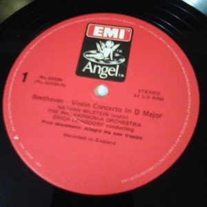 Beethoven Violin Concerto in D Major - Nathan Milstein , Violin /EMI Angel Digital Remaster ...