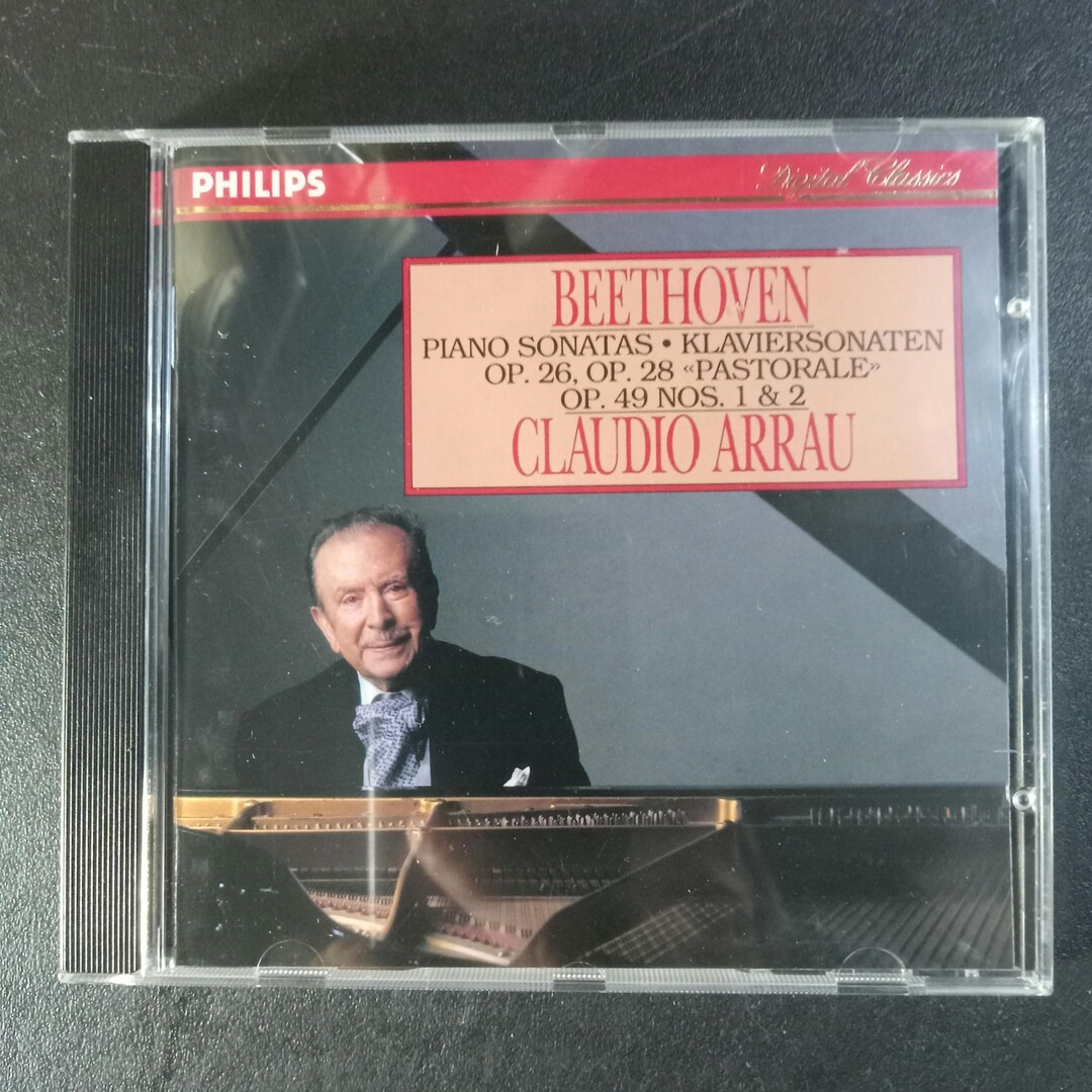 Beethoven / Claudio Arrau Piano Sonatas Op 26 Op 28 Pastorale Op 49 No 1 & 2 / Philips Digital ...
