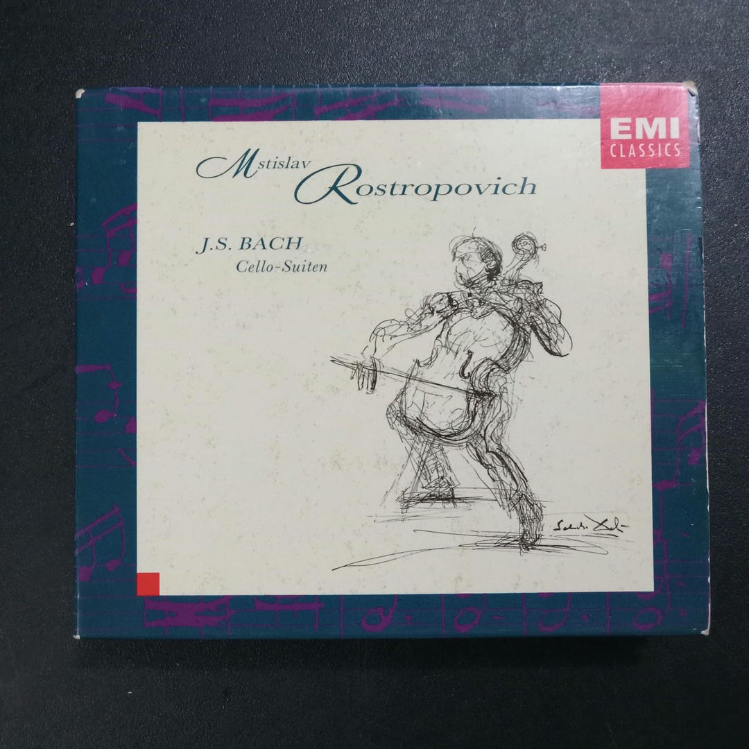 J S Bach - Cello Suites - Mistislav Rostropovich / 2 Double Compact ...