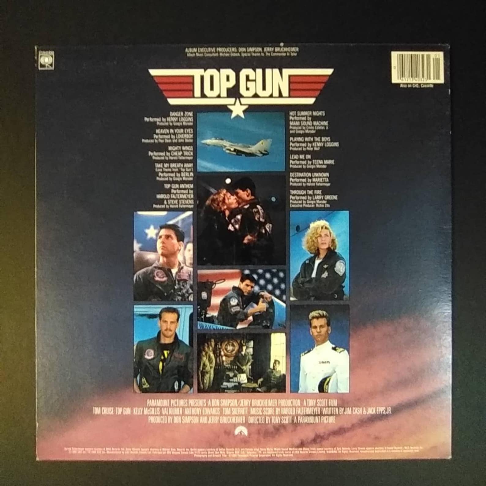 Top Gun Original Motion Picture Soundtrack Vinyl Record | Etsy
