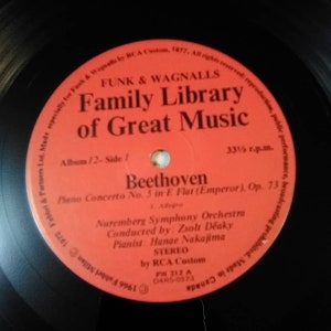 Beethoven - Piano Concerto No 5 Emperor / Funk & Wagnalls Family ...