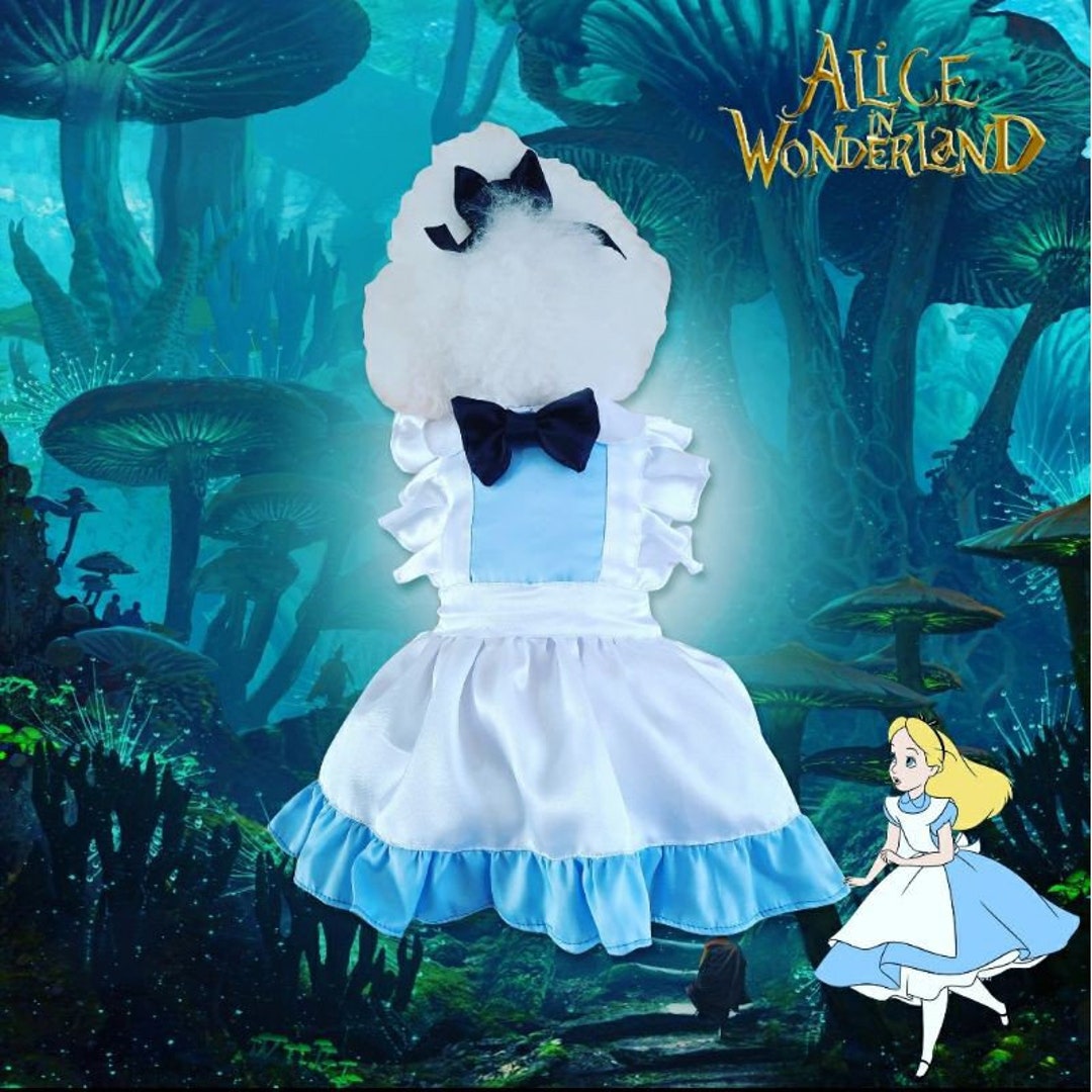 Alice in Wonderland Dog Costume Maid Halloween Small Dogs Fancy Clothes ...
