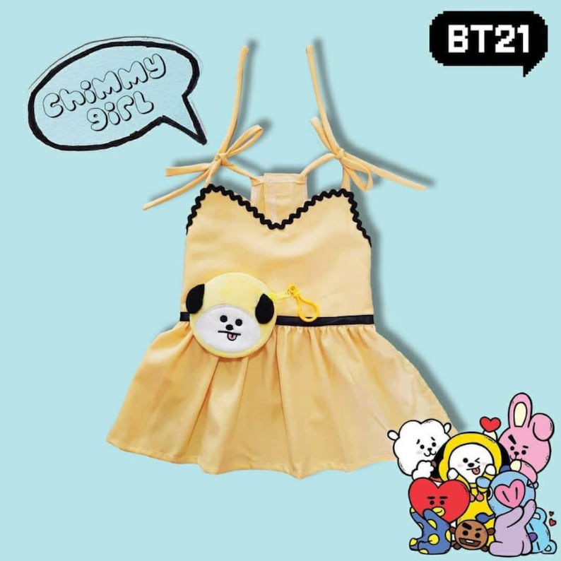BT21 Chimmy Dog Costume: Summer Dress With Bag - BTS Army Gift - Etsy