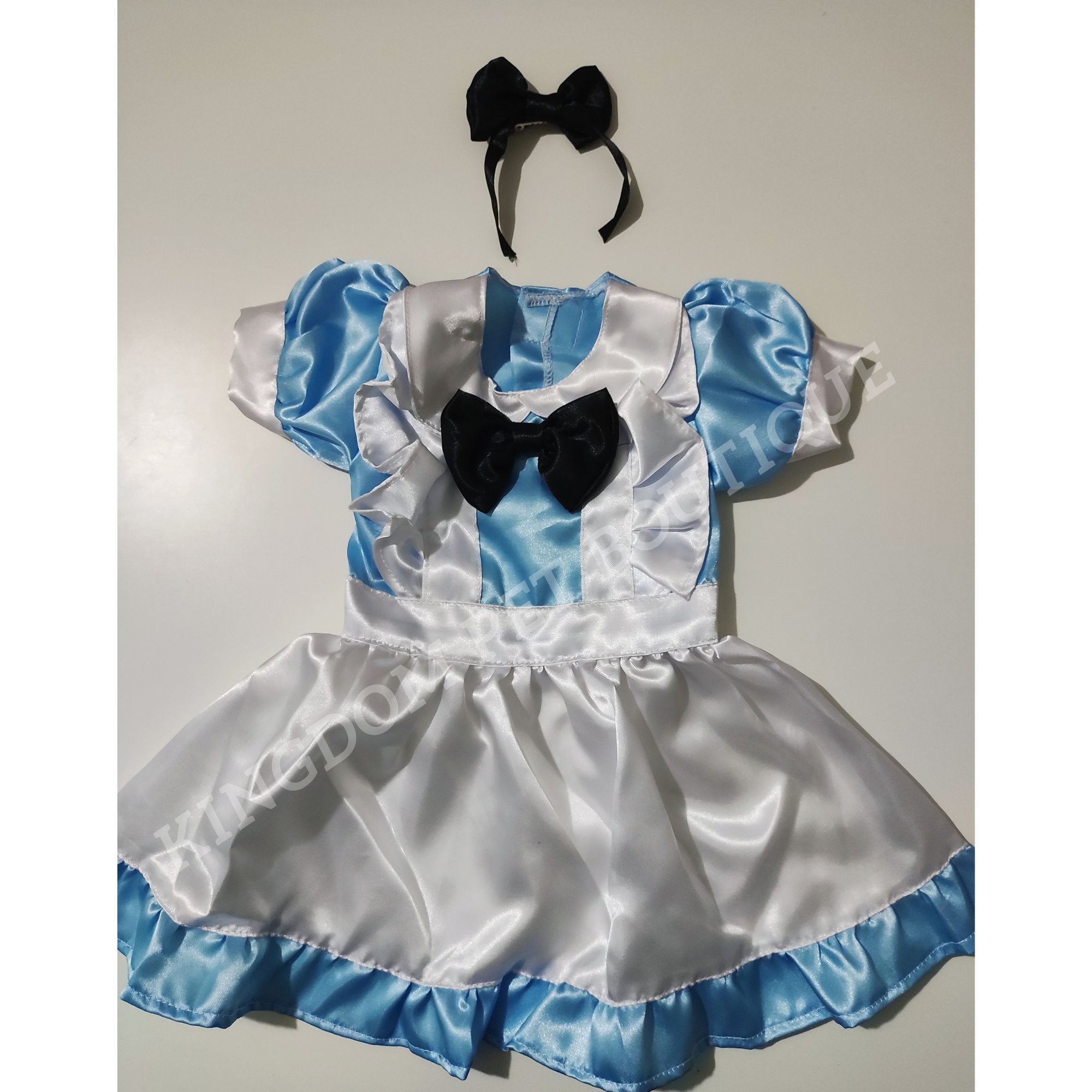 Alice in Wonderland Dog Costume Maid Halloween Small Dogs Fancy Clothes ...