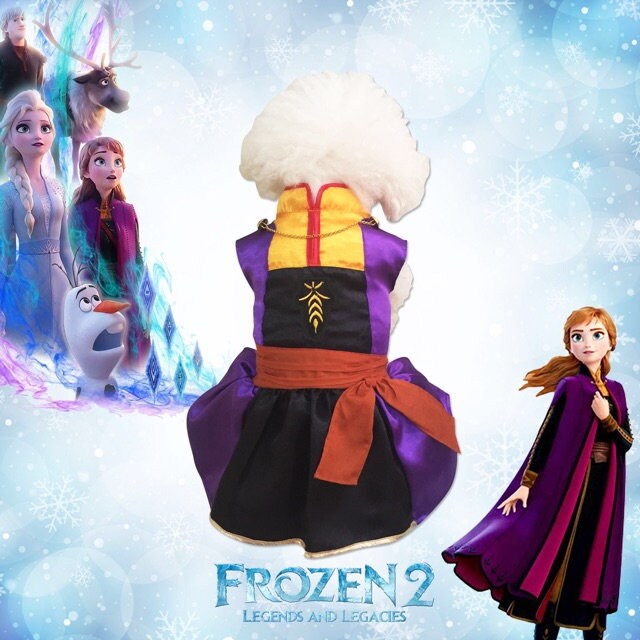 Princess Anna Dog Costume Halloween Elsa Frozen Dog Costume Disney ...