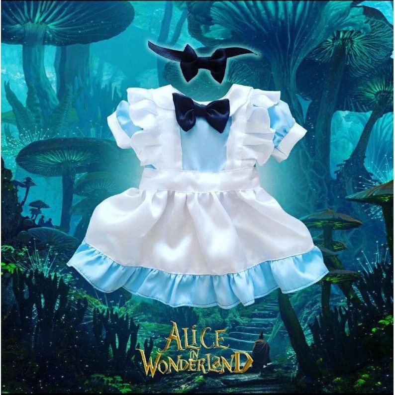 Alice in Wonderland Dog Costume Maid Halloween Small Dogs Fancy Clothes ...