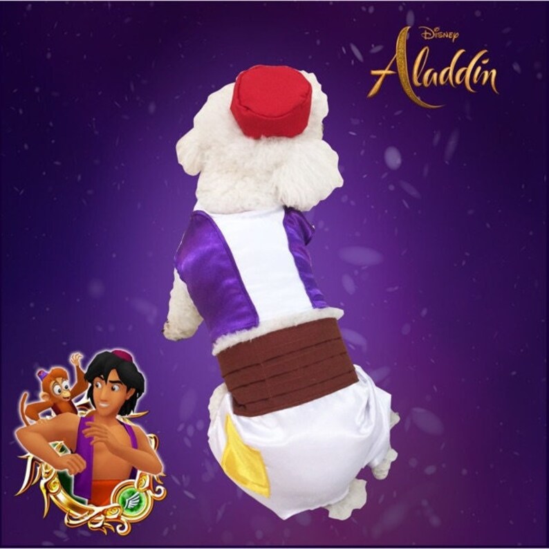 Cat Dog Aladdin Costume Halloween Cosplay Prince Aladdin Street Rat Dog ...