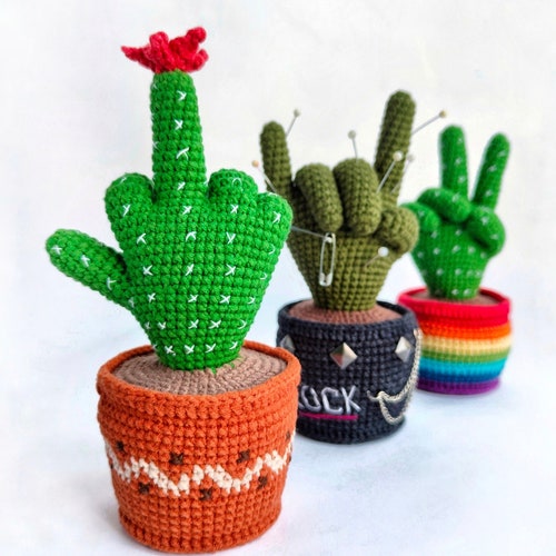 Cactus Hand CROCHET PATTERN / Amigurumi Cactus PDF English - Etsy