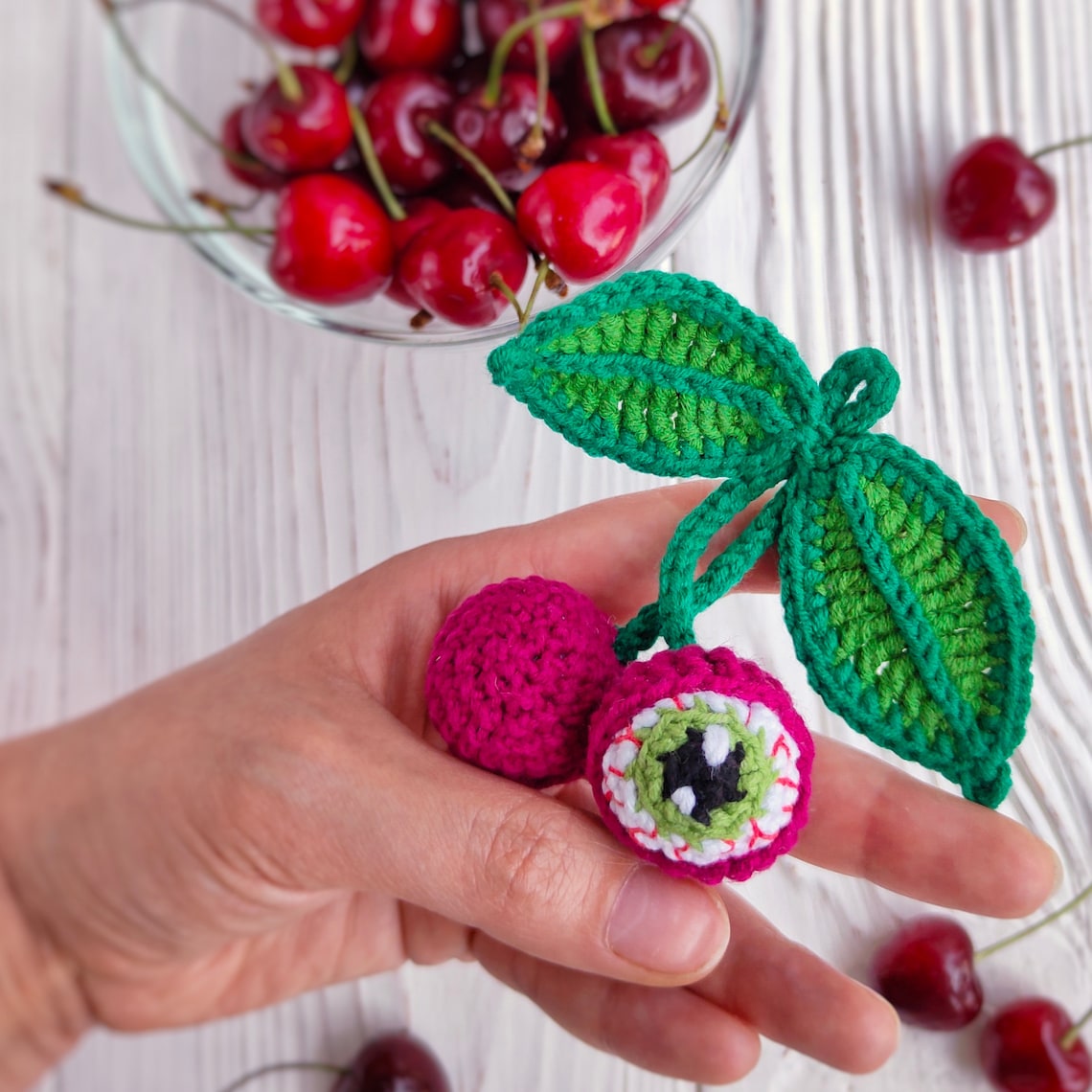 Cherry Eyes CROCHET PATTERN / Amigurumi Cherry PDF English - Etsy