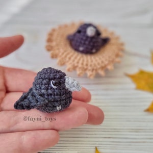 Tiny Crochet Crow Pattern: Halloween Amigurumi Keychain (PDF File) - Etsy