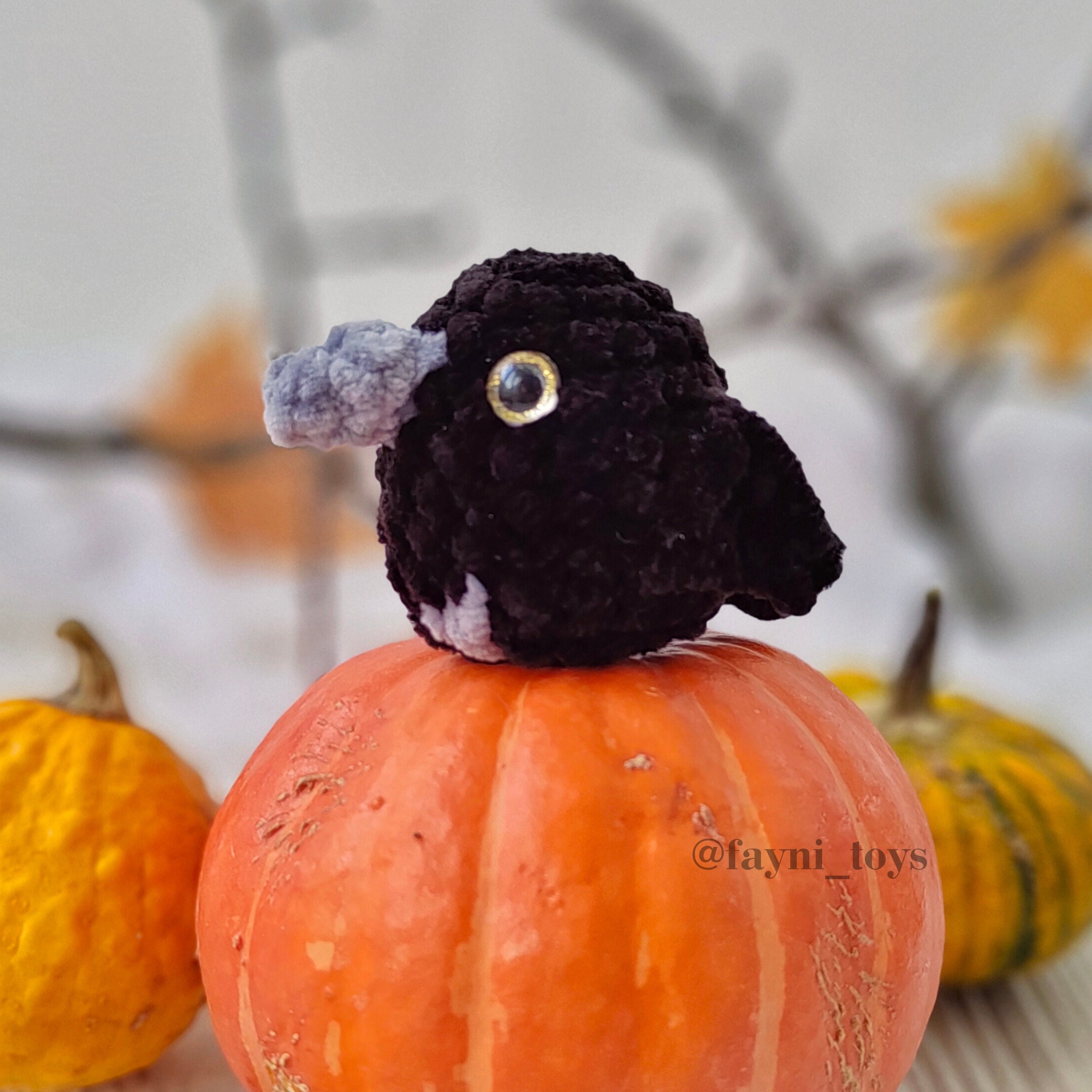 Tiny Crochet Crow Pattern: Halloween Amigurumi Keychain (PDF File) - Etsy