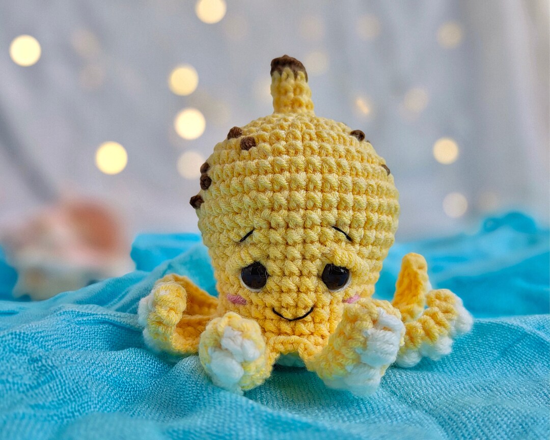 Banana Octopus CROCHET PATTERN / Crochet Octopus Keychain PDF English ...