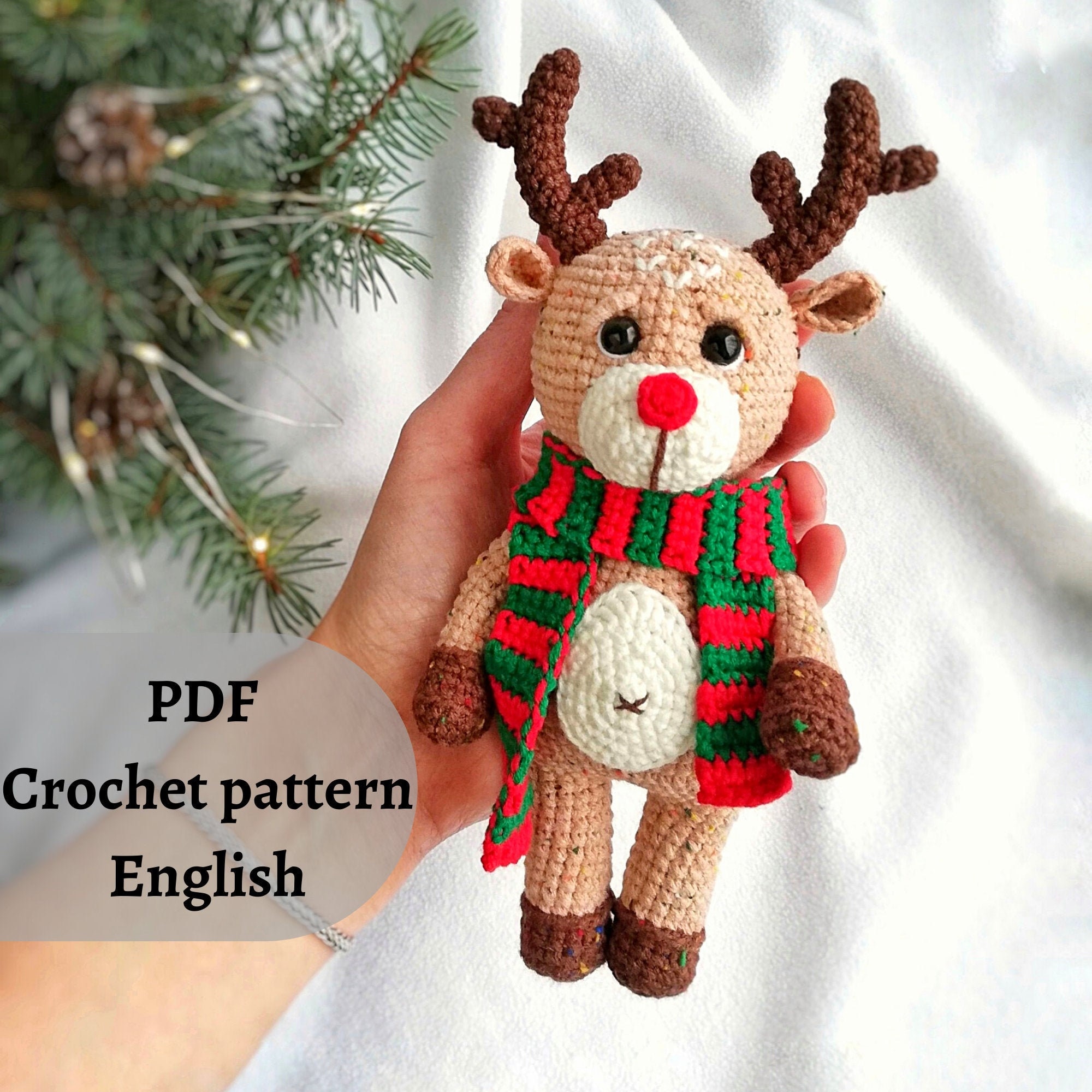 Christmas Reindeer Pattern. Crochet Santa's Reindeer PDF | Etsy