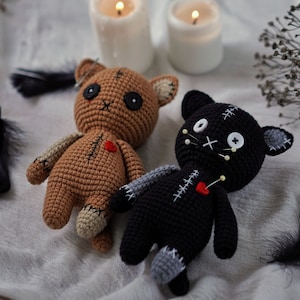 Voodoo Cat CROCHET PATTERN / Crochet Cat PDF English Pattern / Voodoo ...