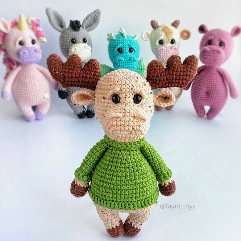 Moose Amigurumi Toy Pattern. Crochet Moose. Moose Tutorial - Etsy