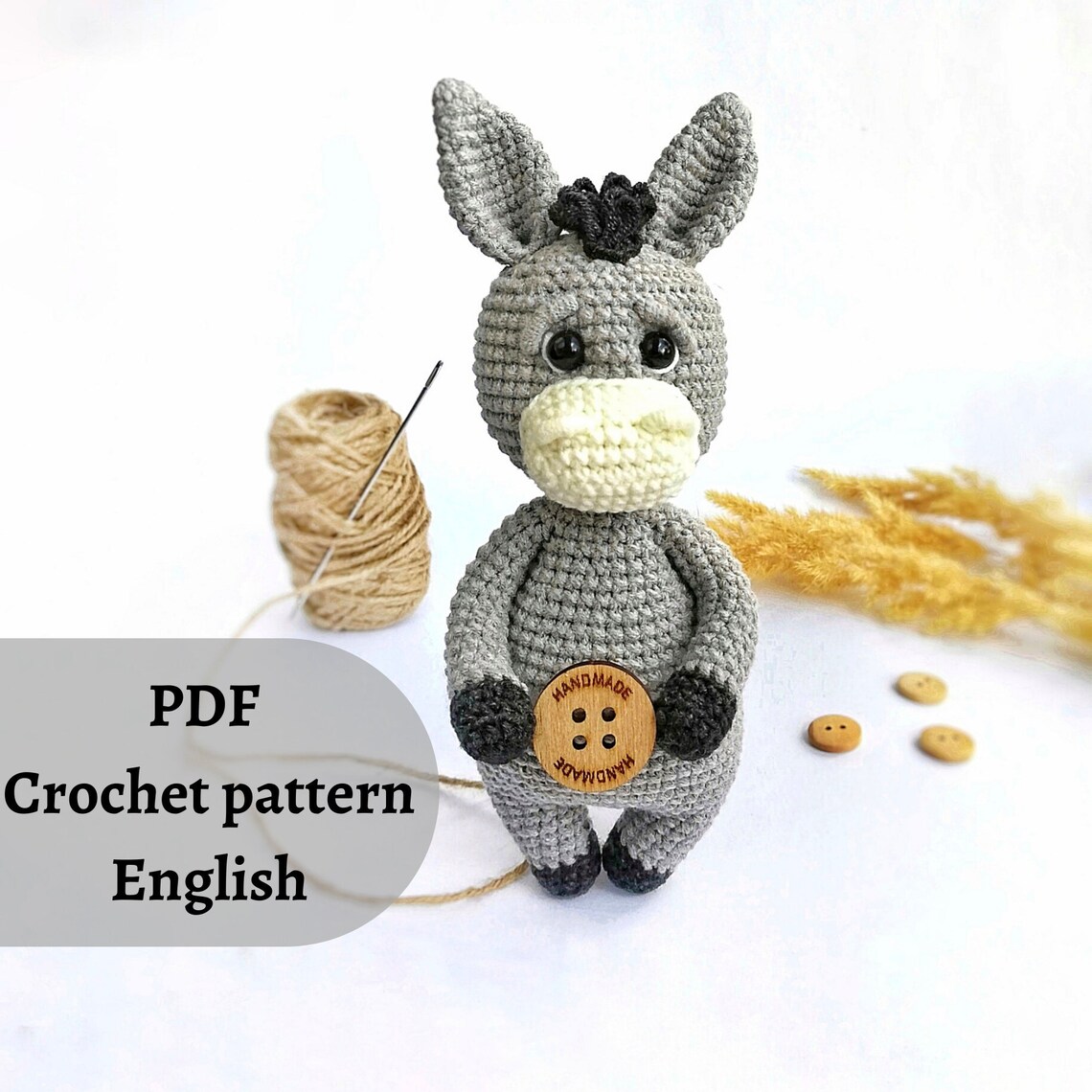 Donkey Pattern. Crochet Donkey Toy PDF Pattern. Amigurumi - Etsy