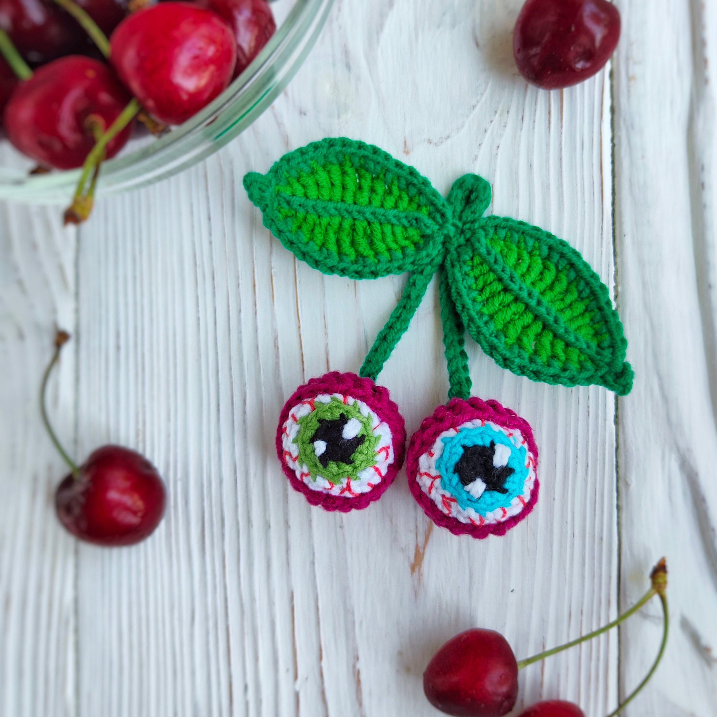 Cherry Eyes CROCHET PATTERN / Amigurumi Cherry PDF English - Etsy