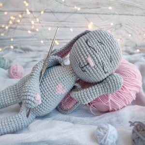 BUNNY CROCHET PATTERN / Sleeping Bunny Amigurumi English Pdf Pattern - Etsy