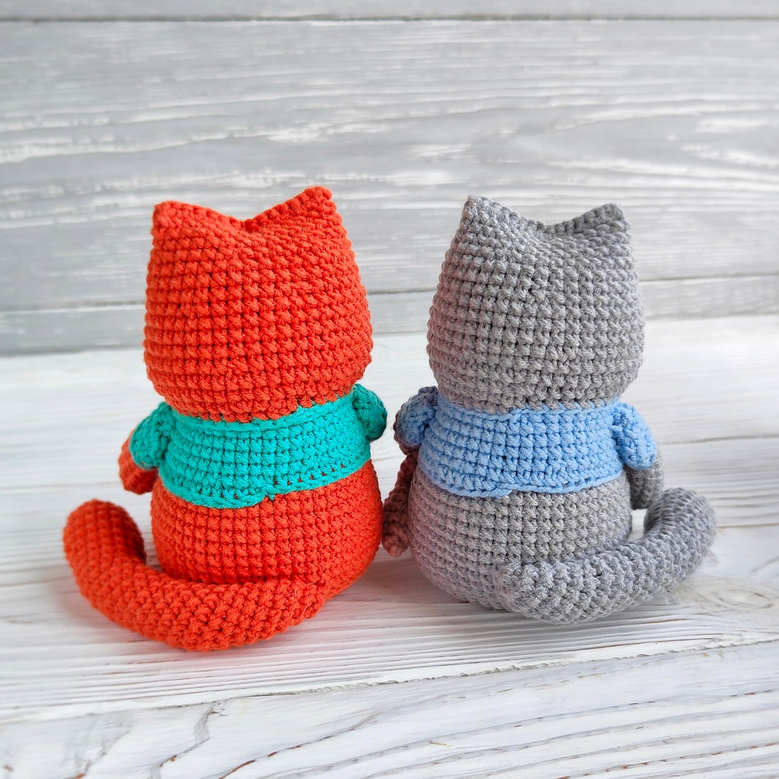 Fat Cat Crochet Pattern: Amigurumi Kittens With Sausage & Fish (PDF ...