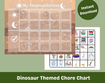 Printable Dinosaur Reward Chart Dino Kids Behavior Chart - Etsy