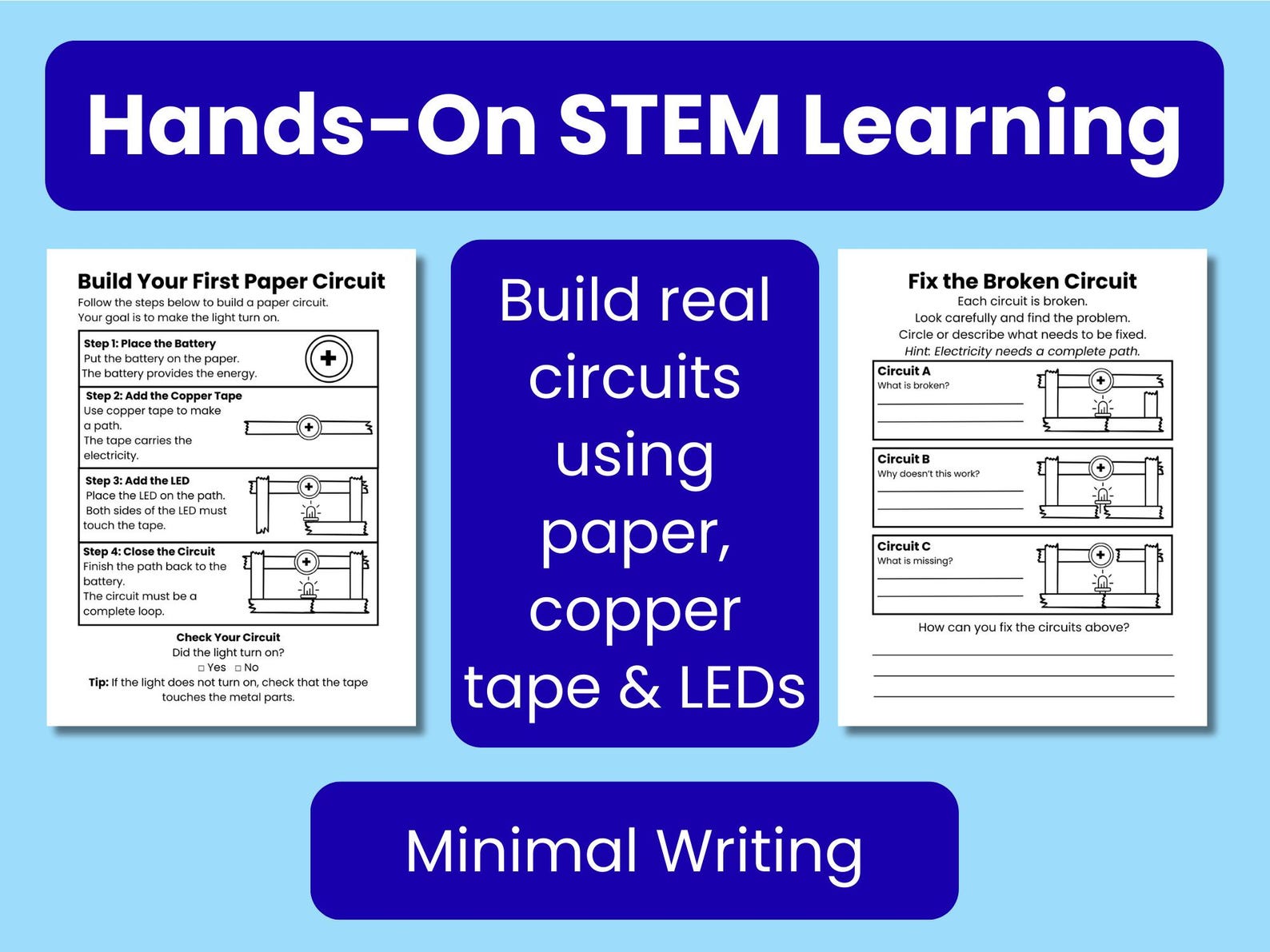Paper Circuits STEM Activities for Kids | Hands-on Electricity Science ...