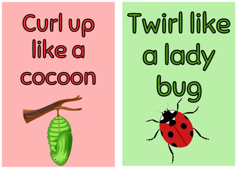 Insect Themed Movement Cards | Movement Breaks | Physical Activity ...