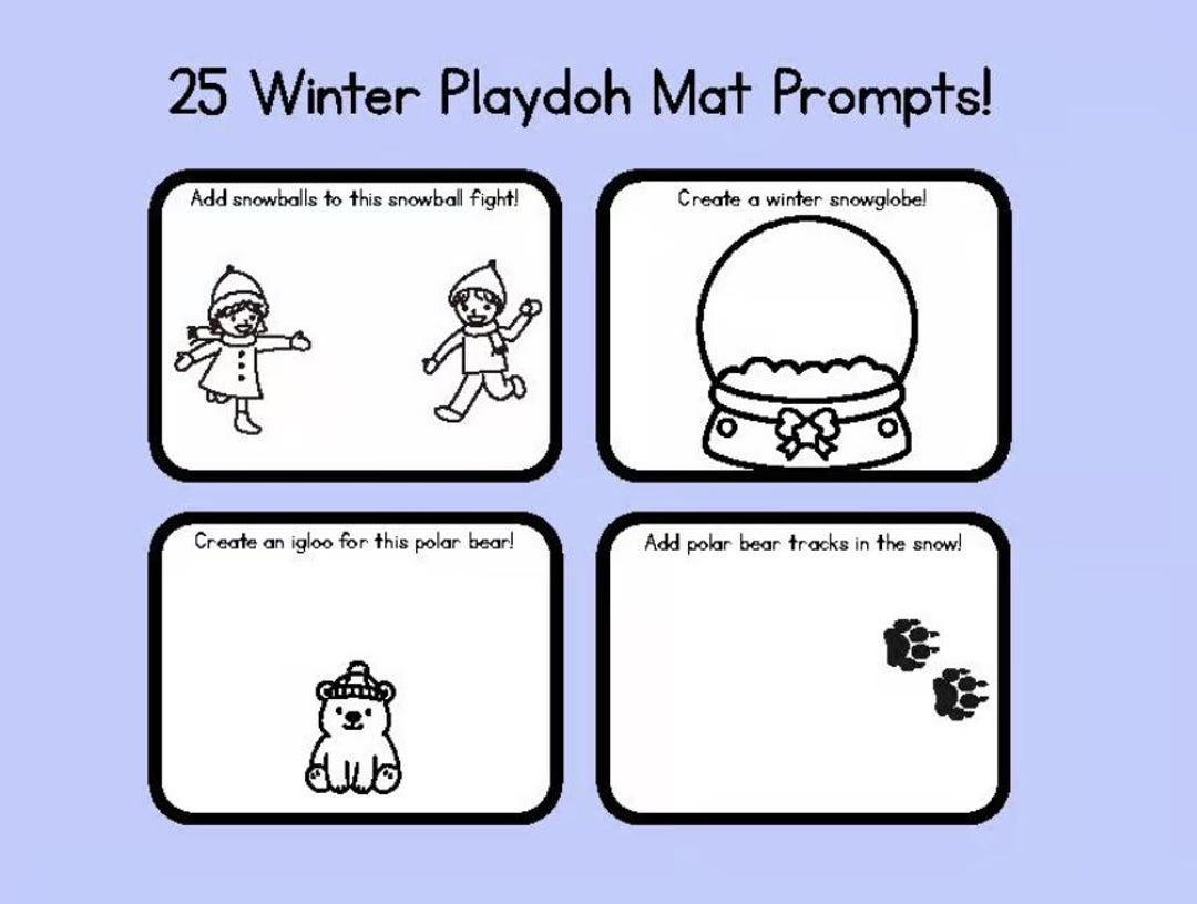 Winter Playdough Mats | 25 Preschool Activities | Fine Motor Printable ...
