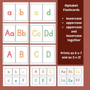 Alphabet A-Z Flashcards | Montessori School Tools | Pre-school ...