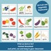 32 Fruit and Vegetable Flashcards | Montessori School Tools | Pre ...