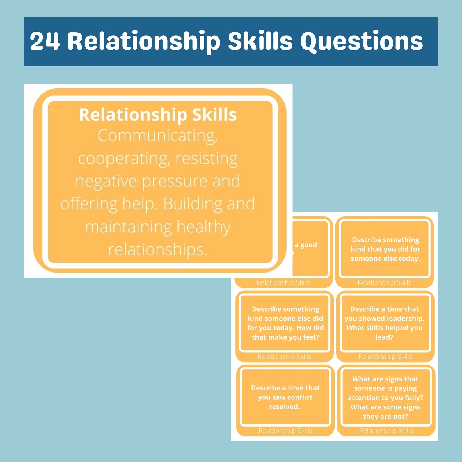Social Emotional Learning Questions Montessori School Tools Pre-school ...