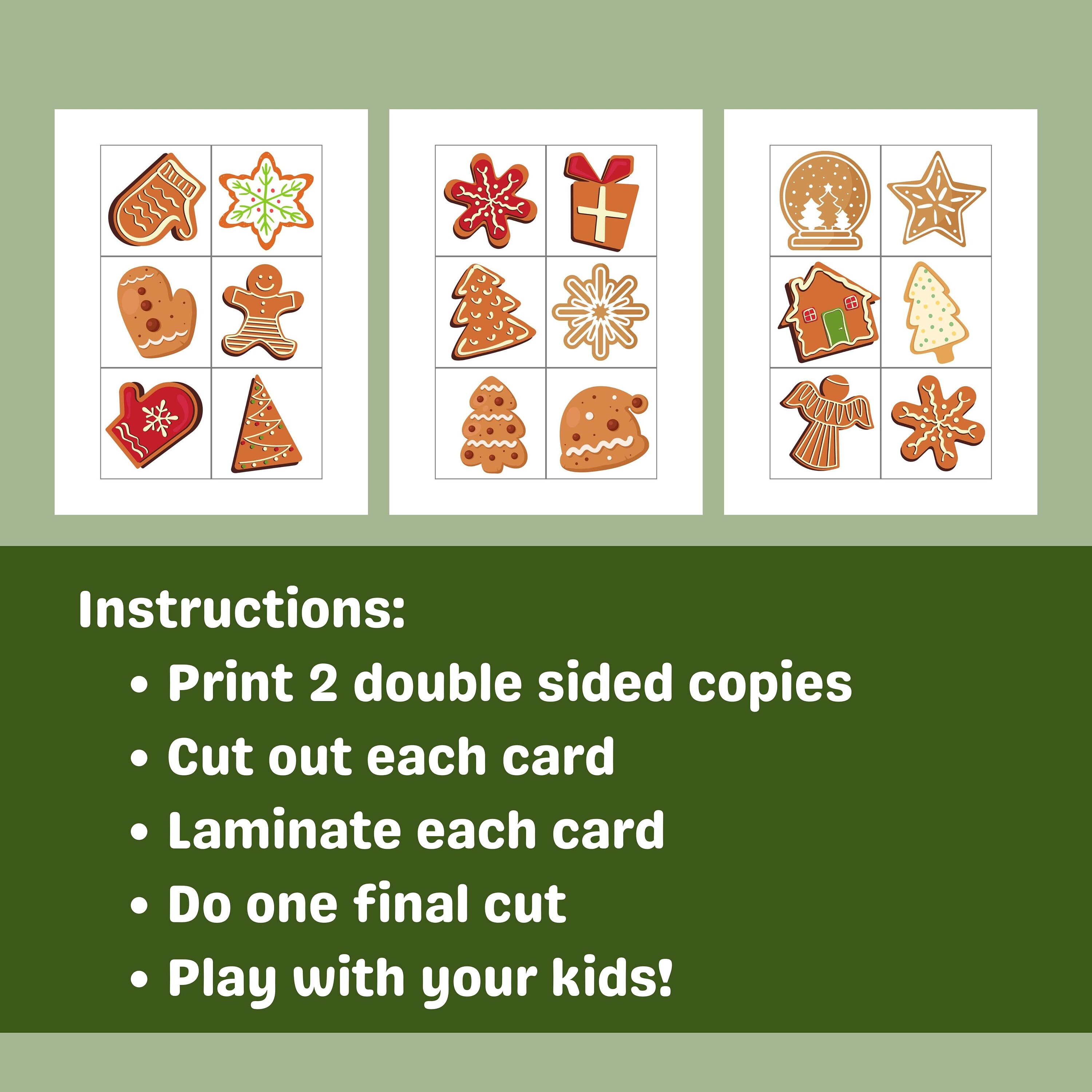 Printable Christmas Cookie Memory Game | Printable Card Game | Xmas ...