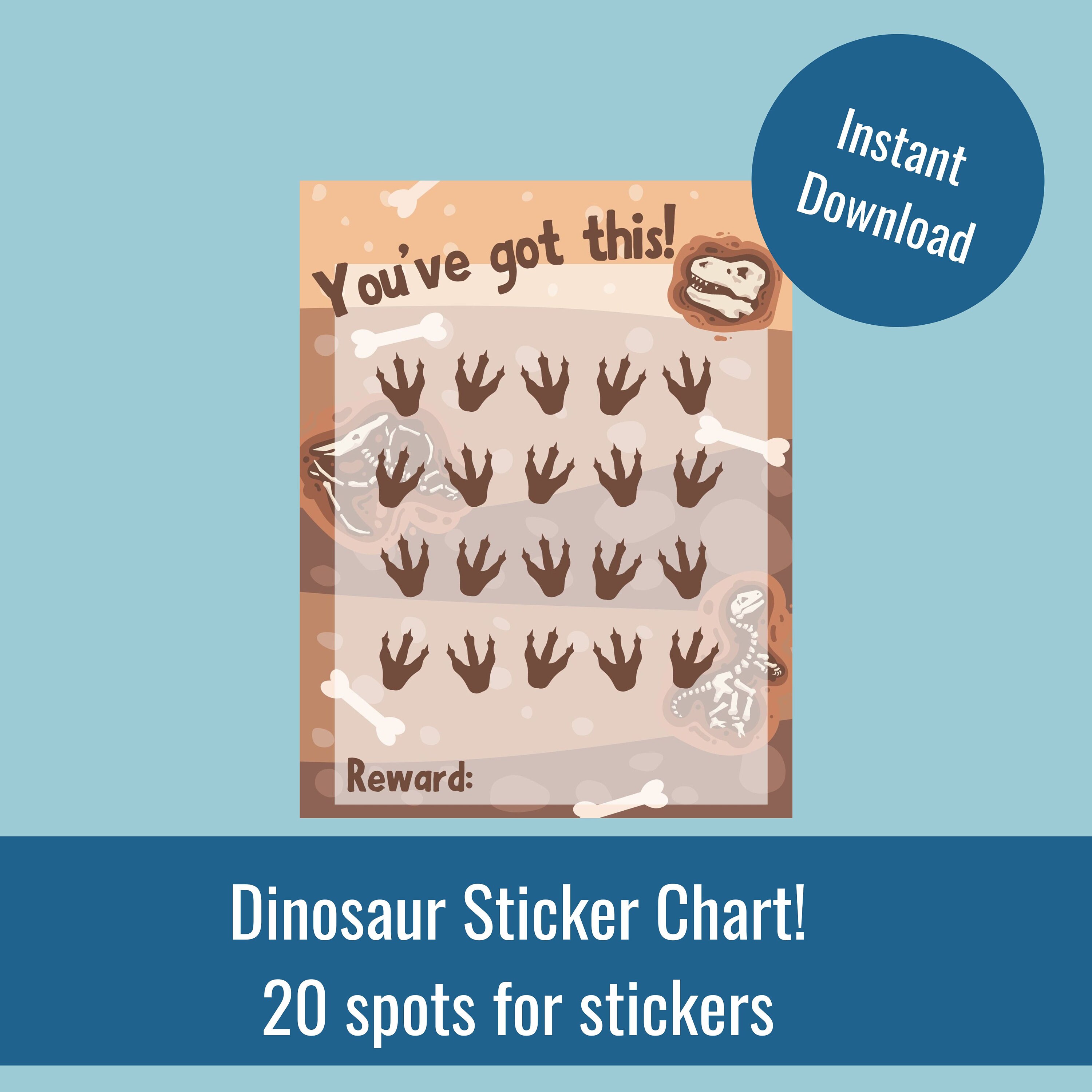 Printable Dinosaur Reward Chart | Dino Kids Behavior Chart | Instant ...
