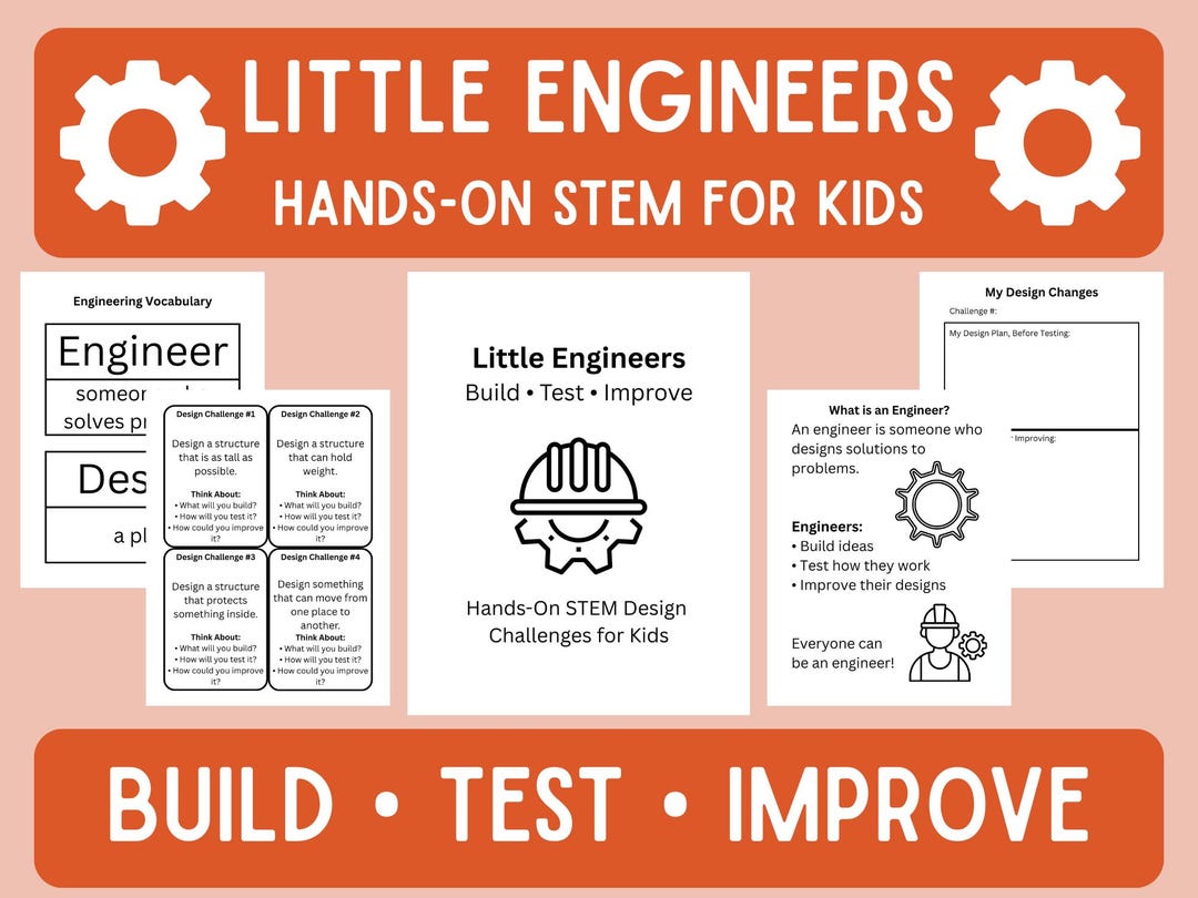 Little Engineers STEM Activities | Build Test Improve | Engineering ...