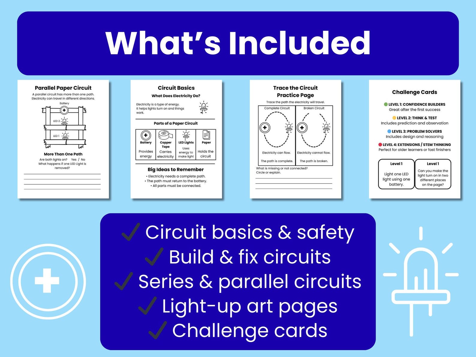 Paper Circuits STEM Activities for Kids | Hands-on Electricity Science ...