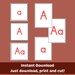 Alphabet A-Z Flashcards | Montessori School Tools | Pre-school ...
