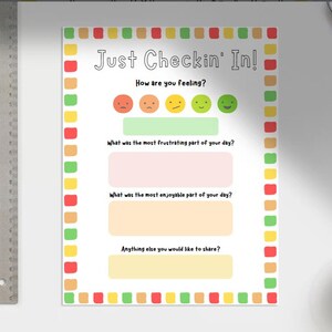 Daily Self-emotional Check-in Sheet for Self-reflection - Etsy