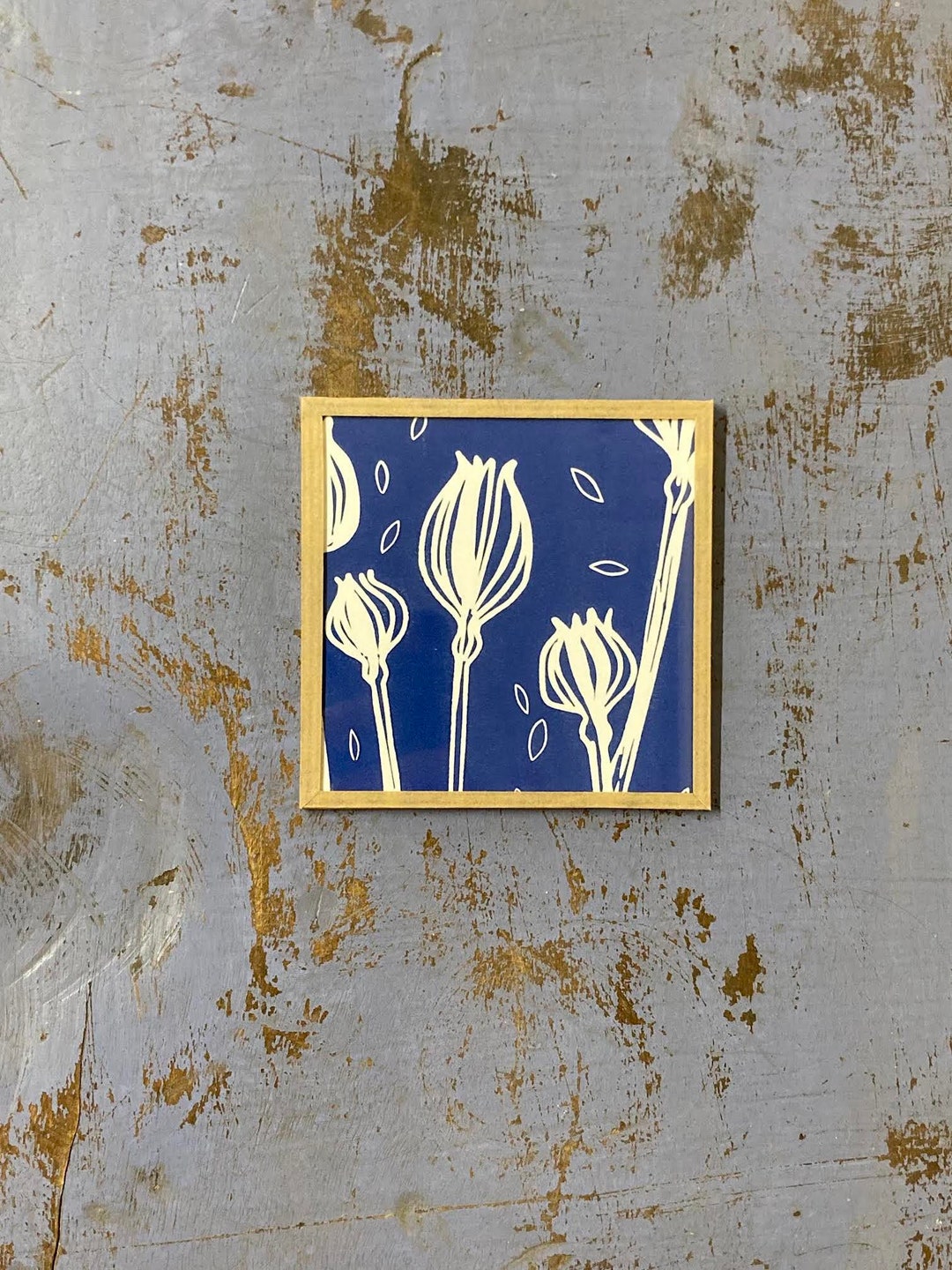 Linocut fields - Etsy UK