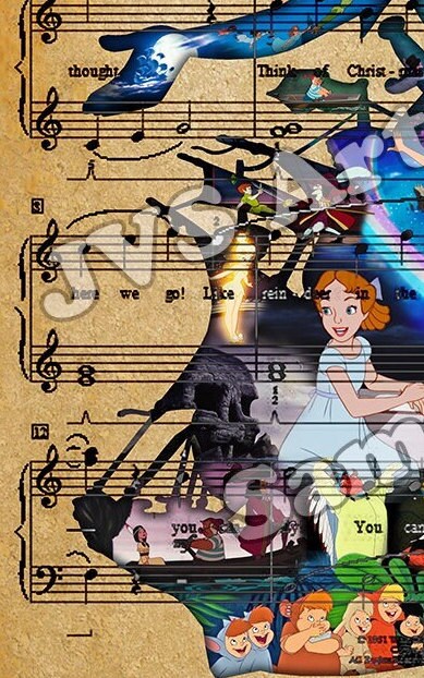 Peter Pan Music Silhouette Inspired by Disney's Peter Pan, "you Can Fly ...