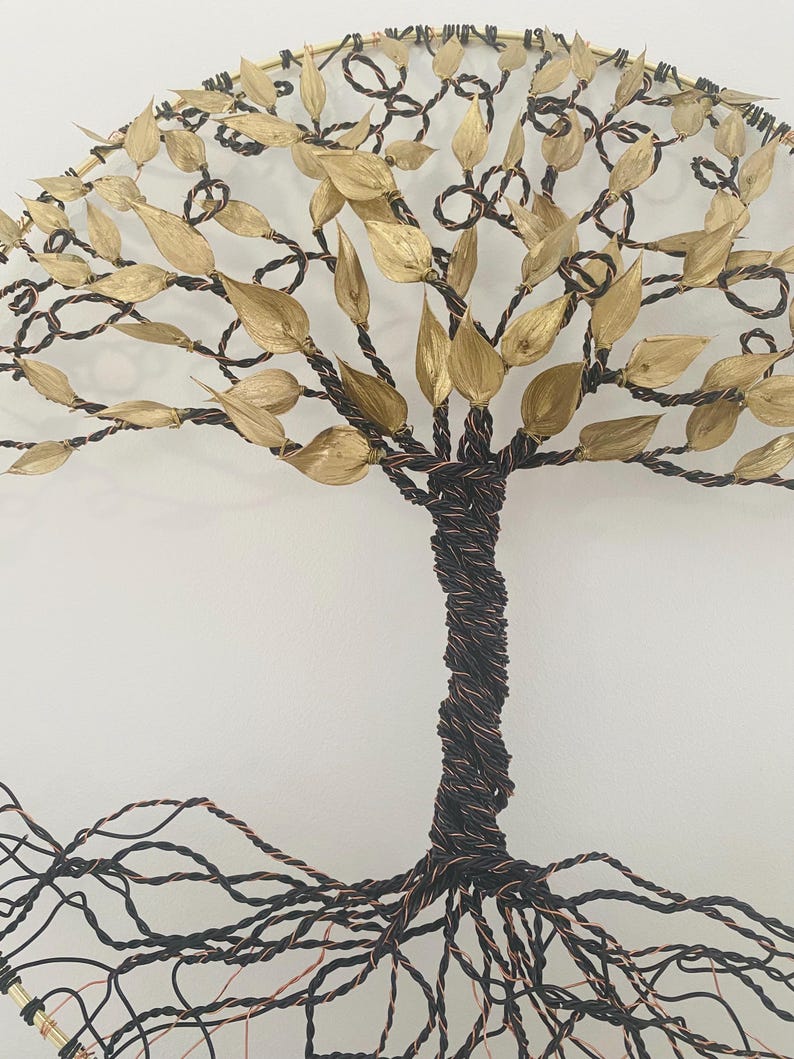 Handmade Tree of Life Made in Paris, Metal Wire and Natural and ...