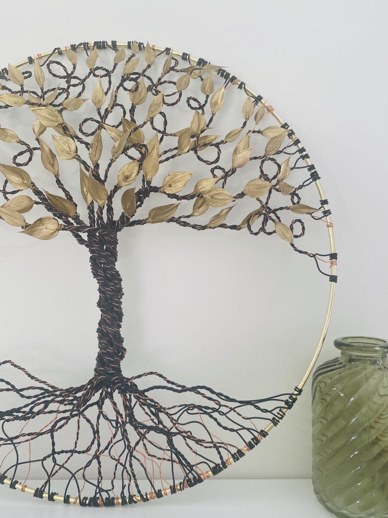 Handmade Tree of Life Made in Paris, Metal Wire and Natural and ...