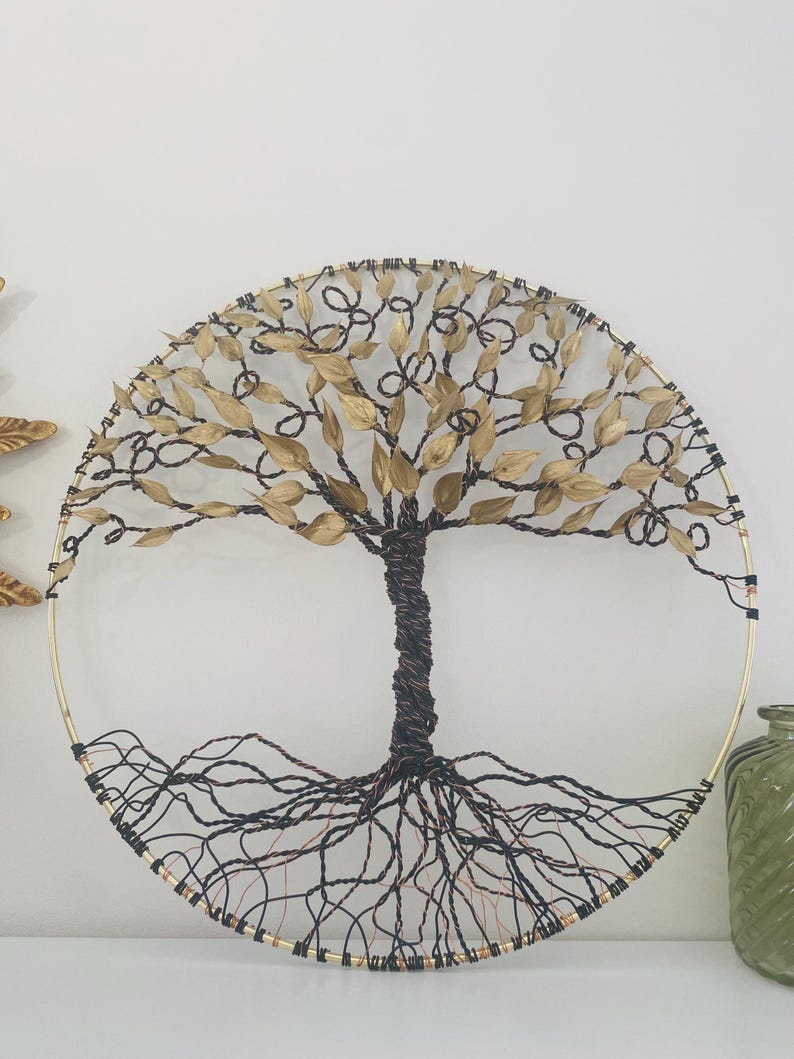Handmade Tree of Life Made in Paris, Metal Wire and Natural and ...