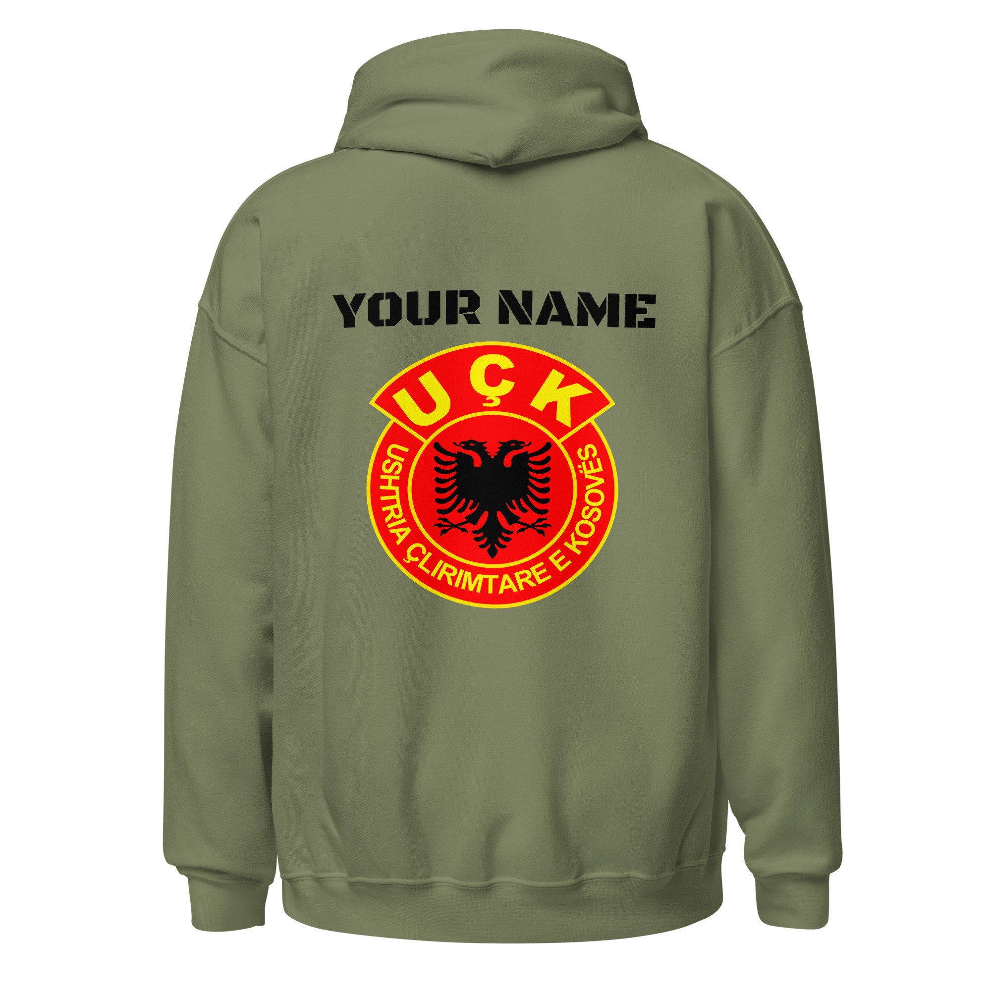 UÇK Emblem Your Name back Custom Personalized Adult Hoodie, UCK Hooded ...