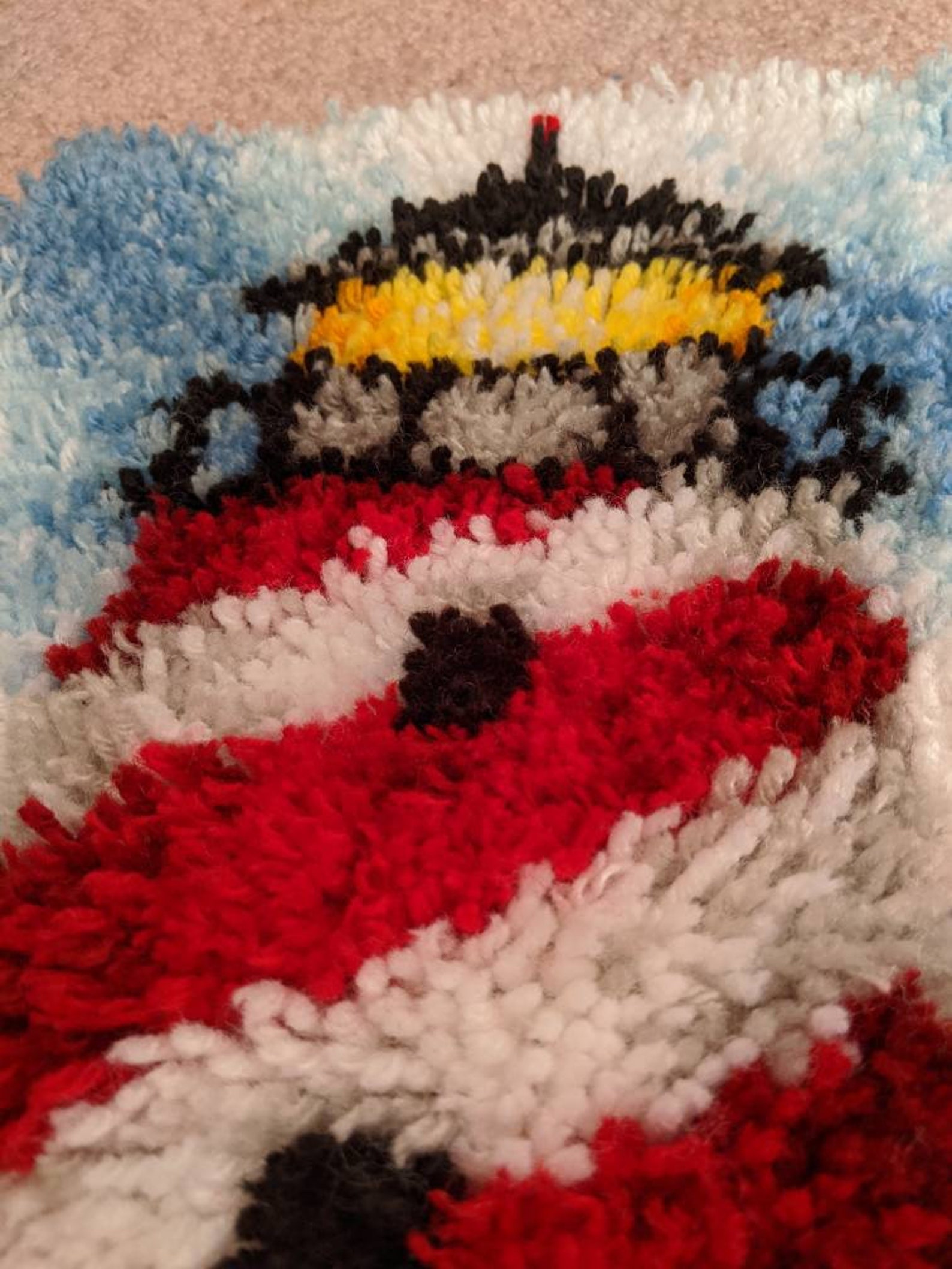 Lighthouse Rug: Handmade Rughooking Cottage Decor, Cute Colorful Ocean ...