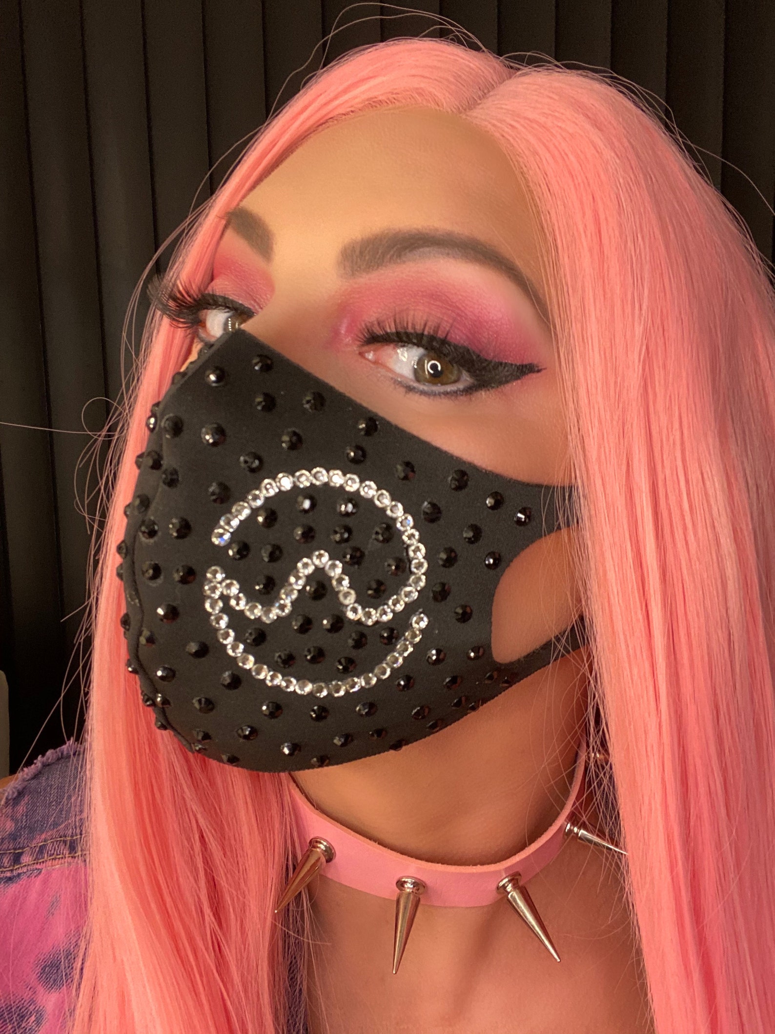 Lady Gaga Chromatica Inspired Rhinestoned Mask design 1 - Etsy Canada