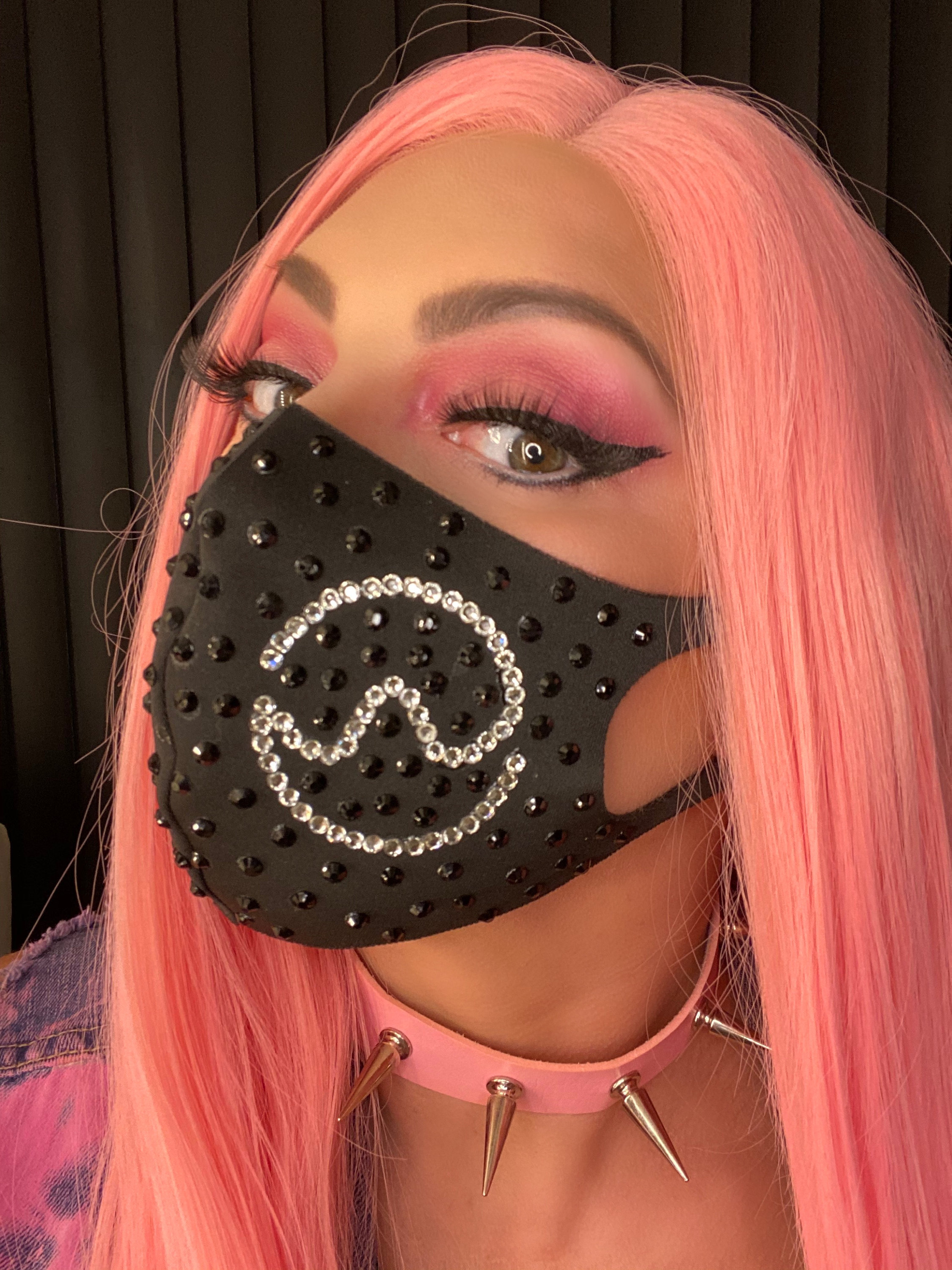 Lady Gaga Chromatica Inspired Rhinestoned Mask design 1 - Etsy Canada